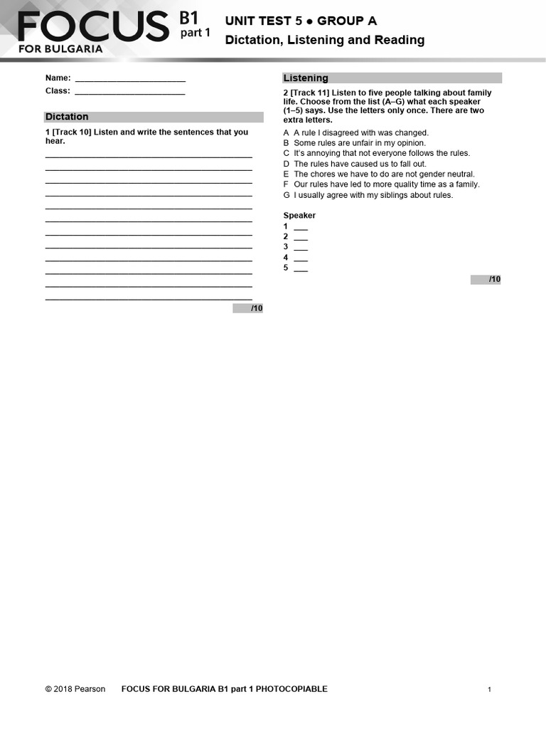 Unit 5 Test DLR 5A | PDF