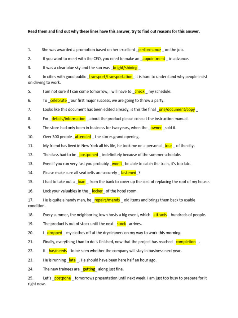 Read Them and Find Out Why These Lines Have This Answer - 103758 | PDF ...