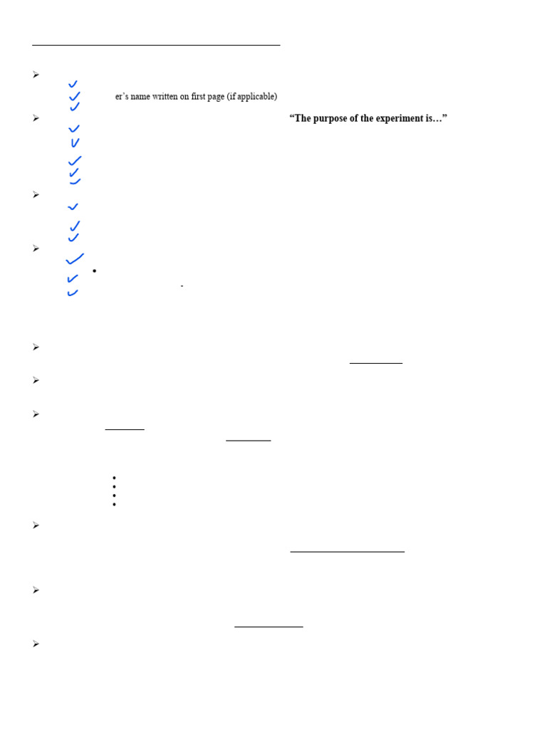 Organic Lab Report Check List and Grade Sheet Spring 2021 | PDF