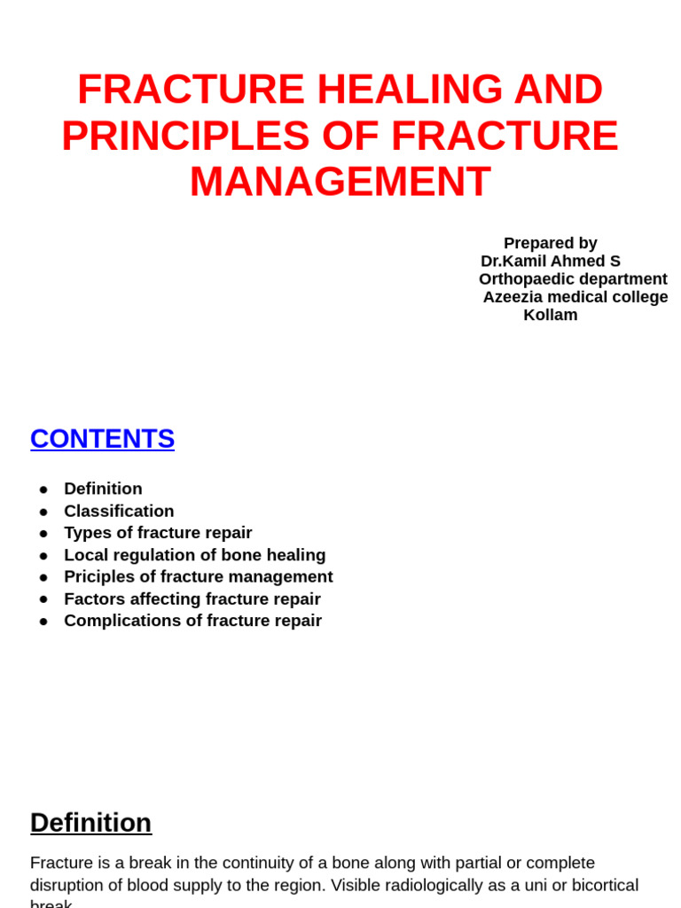 Fracture Healing | PDF
