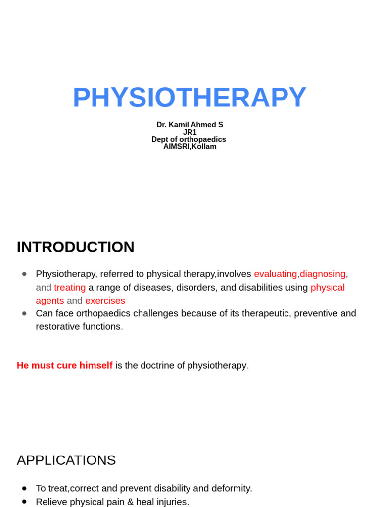 Physiotherapy | PDF