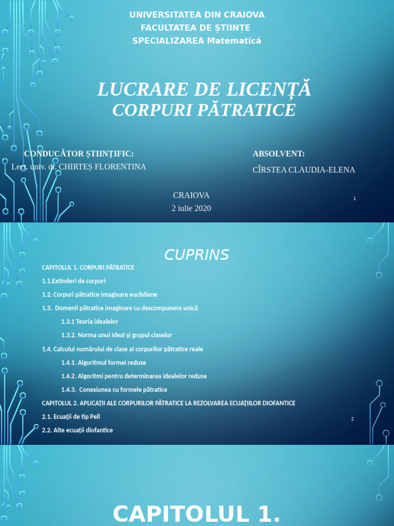 Prezentare Lucrare de Licenta | PDF