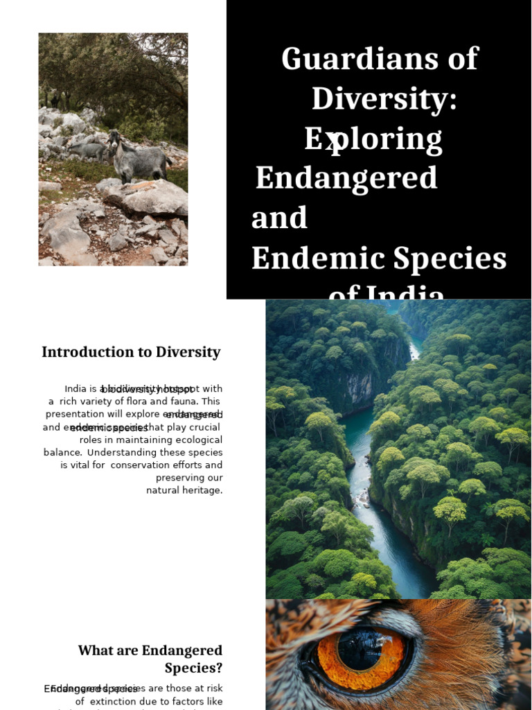 Slidesgo Guardians of Diversity Exploring Endangered and Endemic ...