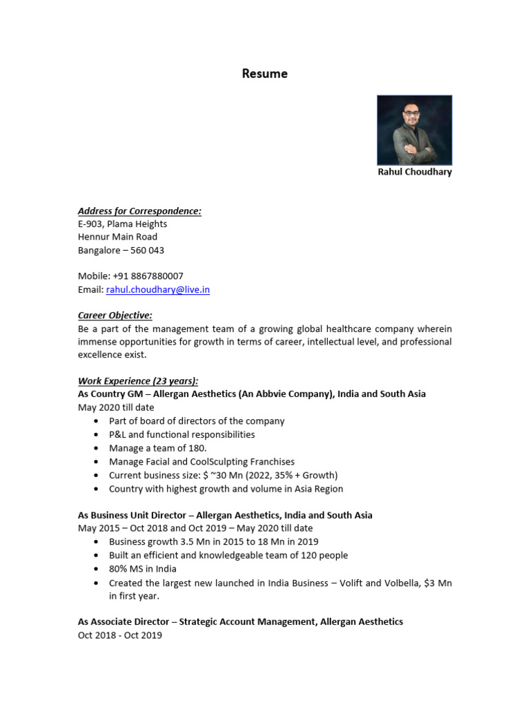 Rahul Resume Aug 2022 | PDF