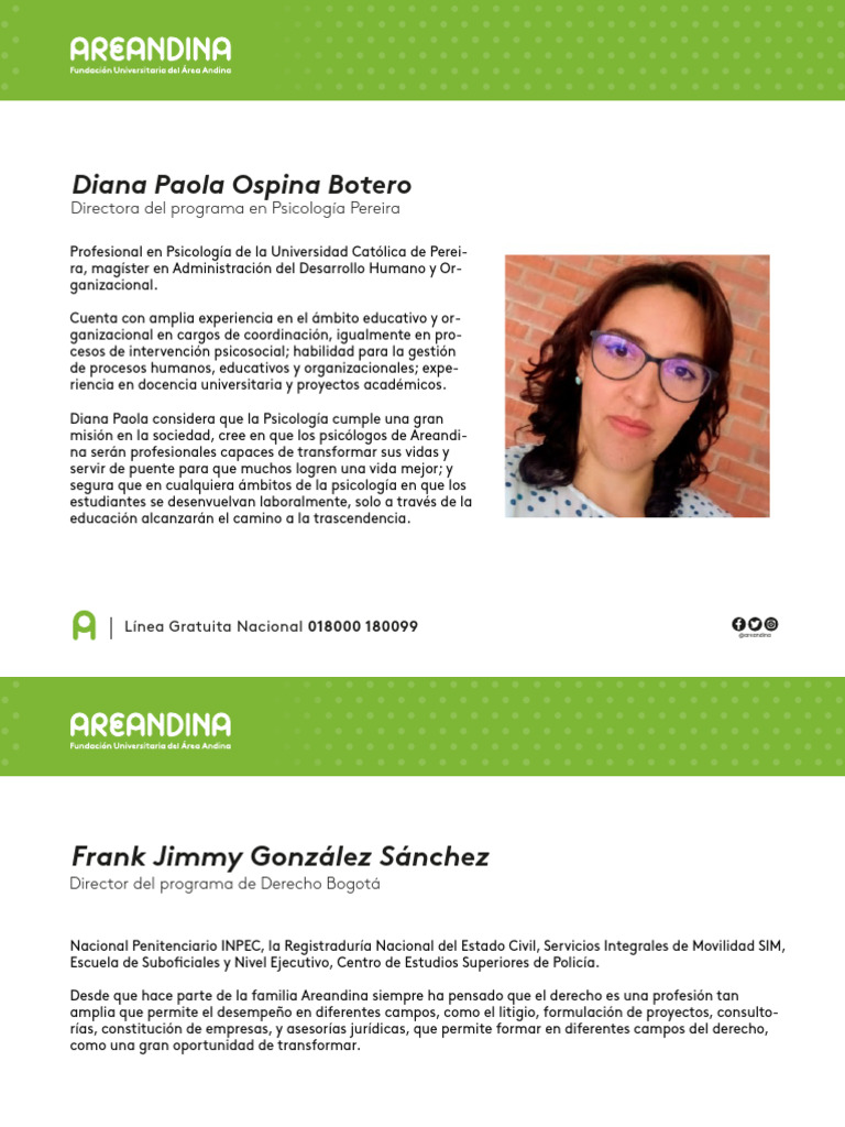 Diana Paola Ospina Botero Directora Psicologia Pereira | PDF