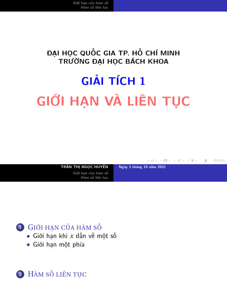 Gi I H N Và Liên T C | PDF