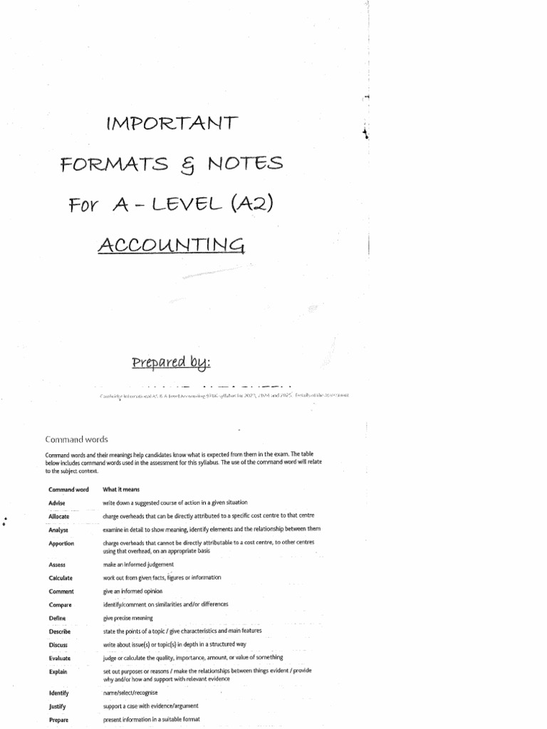 A2_Accounting Format | PDF