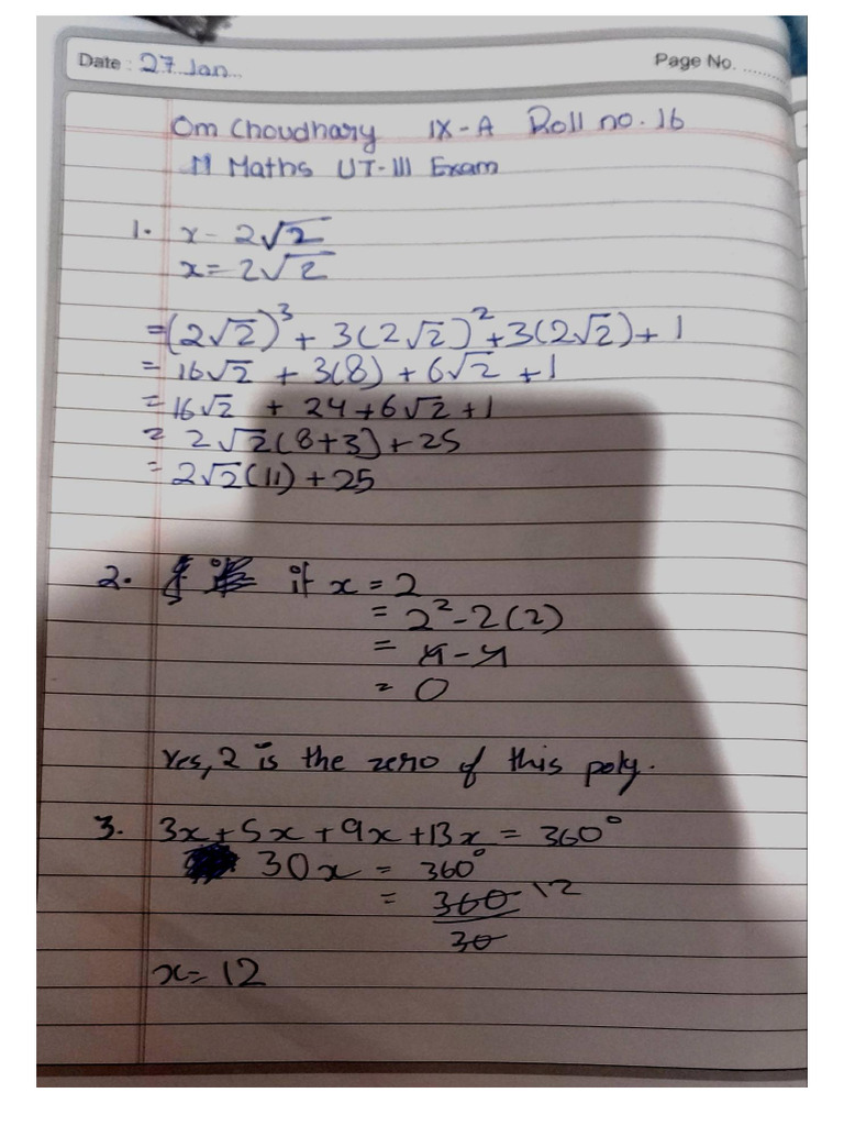Maths Ut 3 | PDF