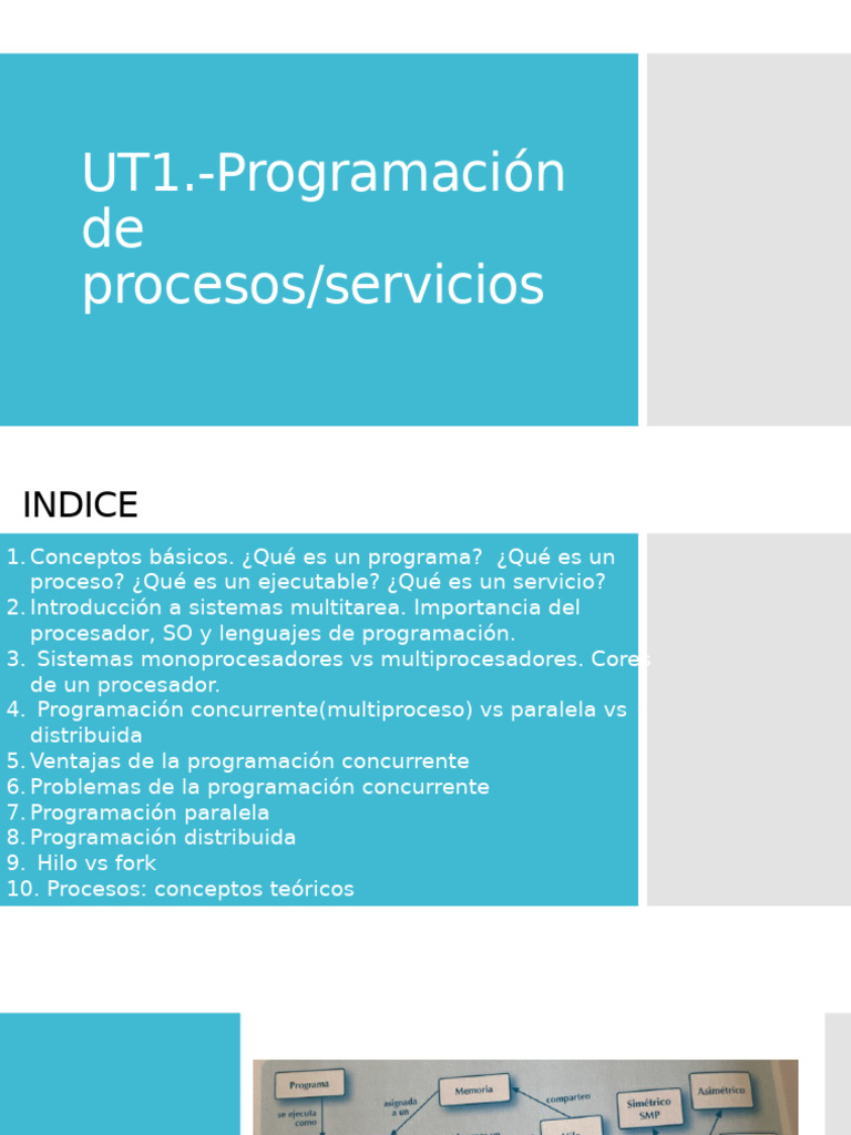 UT1 Programación de Procesos - Servicios | PDF