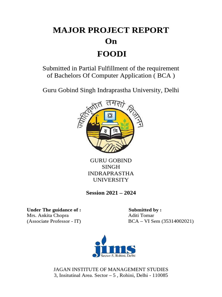 IIT major Report | PDF