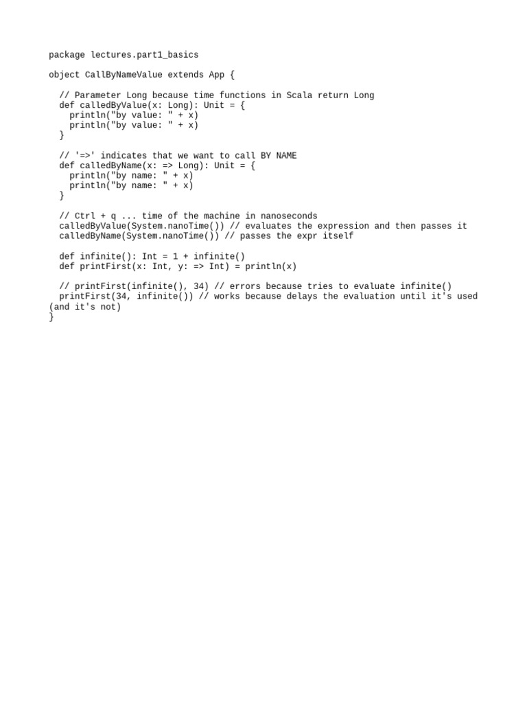 Call by Name Value | PDF