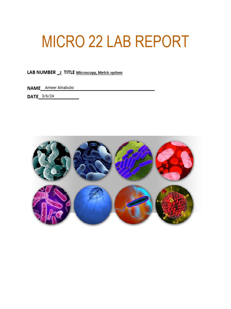 Kami Export - Micro 22 Lab Report - Microscopy and Metric System | PDF