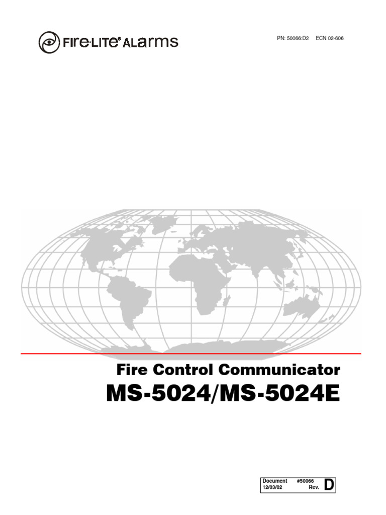 MS-5024/MS-5024E: Fire Control Communicator | PDF