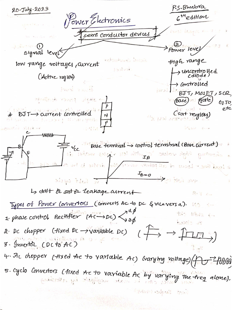 Power Electronics Notes | PDF