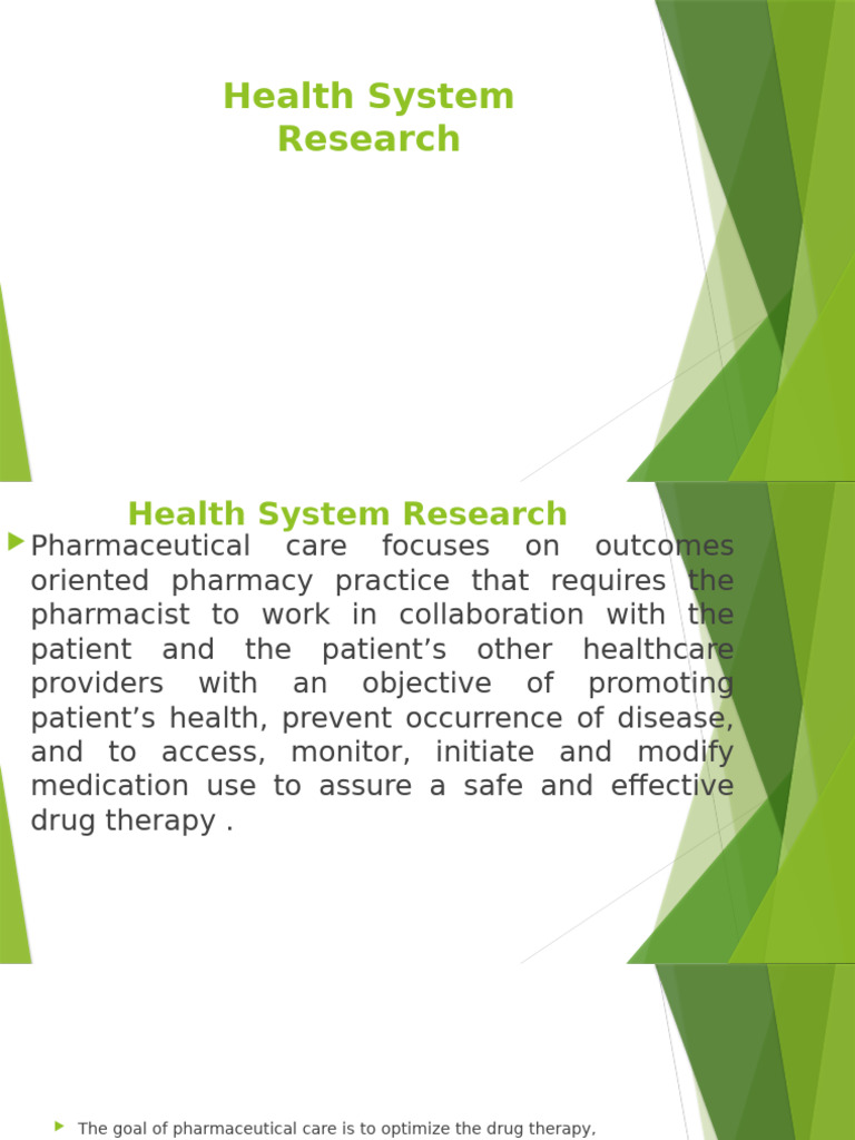 Optimizing Pharmaceutical Care Outcomes | PDF | Experiment | Pharmacy