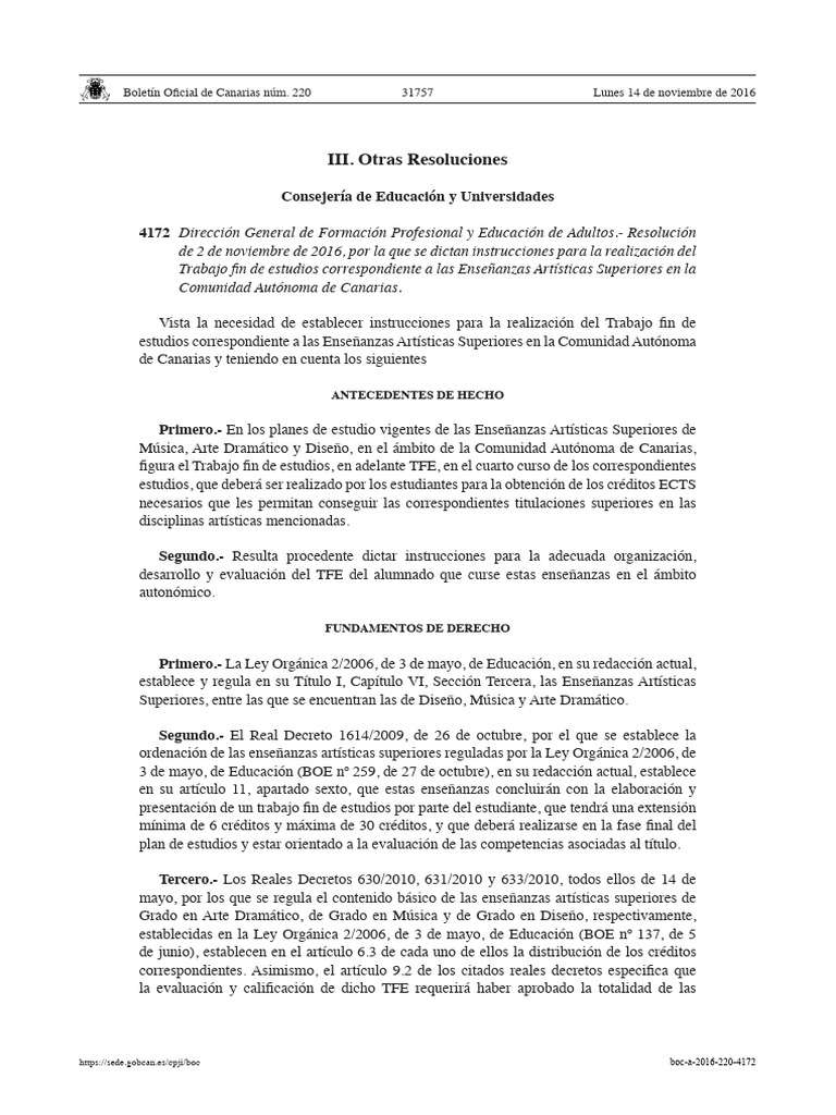 Normativa TFE | PDF | Plan de estudios | Maestros