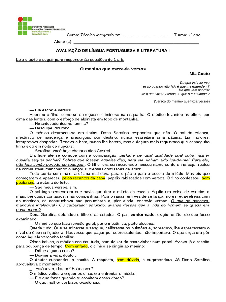 Prova Respondida e | PDF