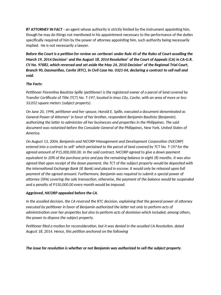 7 Attorney in Fact | PDF