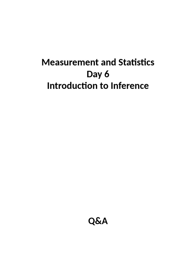 PSYC209 - Winter 2019 - Day 6 (Introduction To Inference - Hypothesis ...
