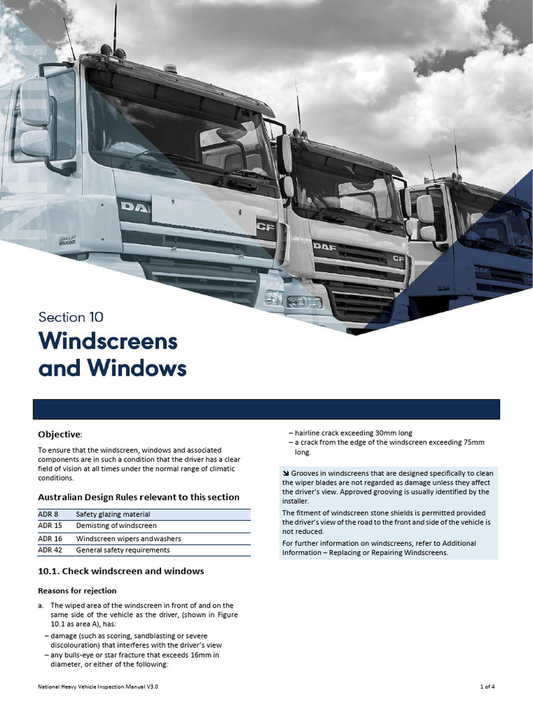 0834 Nhvim Section 10 Windscreens and Windows | PDF | Glasses