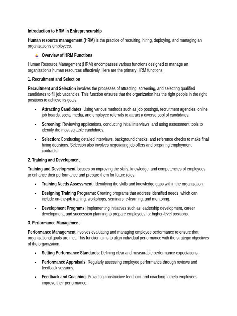 HRM Topic I Week 1 2 | PDF