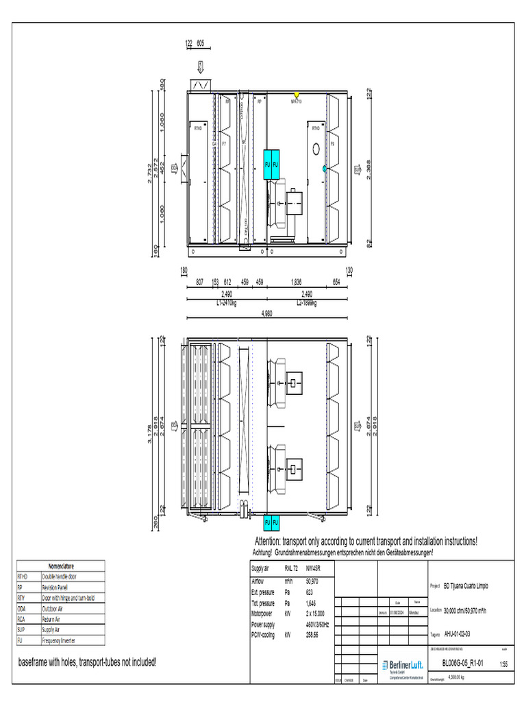 BL006G 05 - R1 - Ahu 01 02 03 - Cad | PDF
