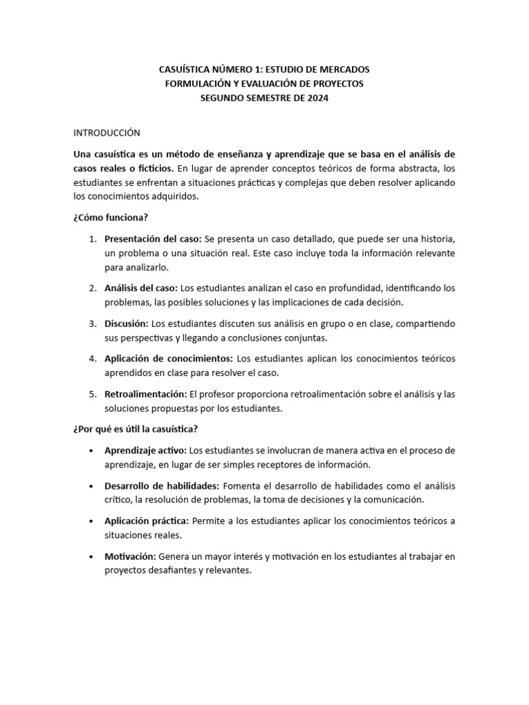 CASUÍSTICA NÚMERO 1 | PDF