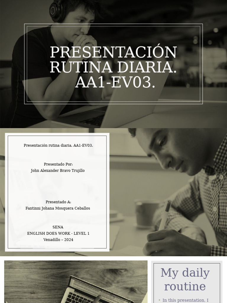 Presentación Rutina Diaria - Alex | PDF