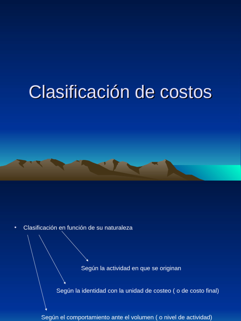 Clasificación de Costos | PDF