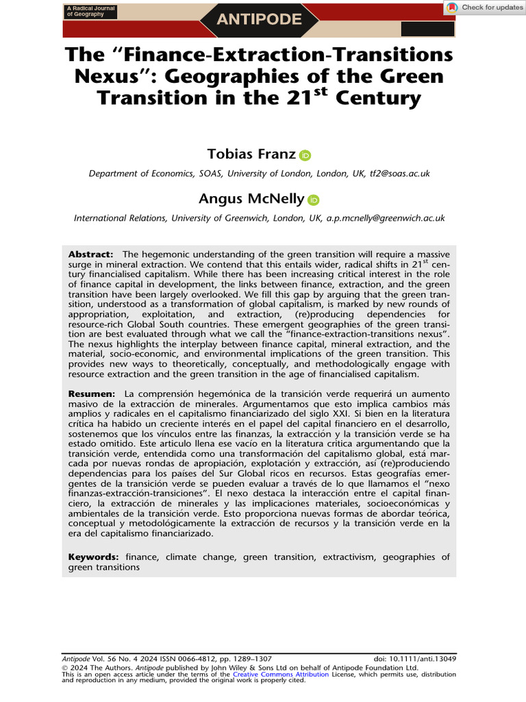 Franz - Finance Extraction Transitions Nexus | PDF
