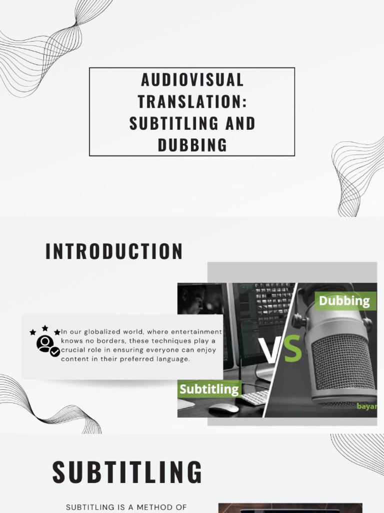 Subtitling and Dubbing | PDF
