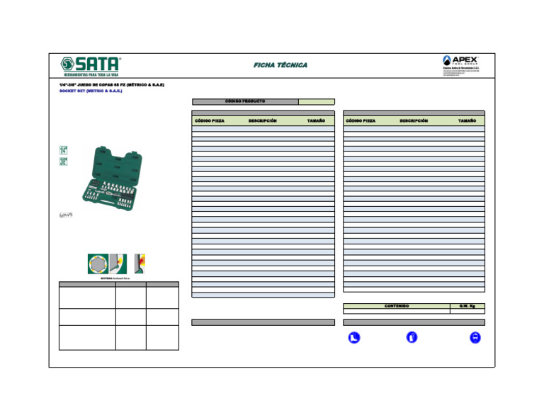 Ficha Tecnica 100023 | PDF