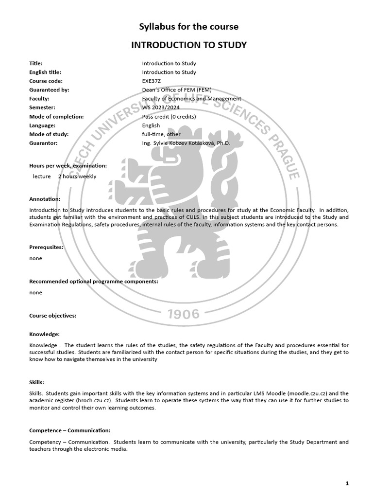 Introduction To Studies | PDF | Learning | Cognition