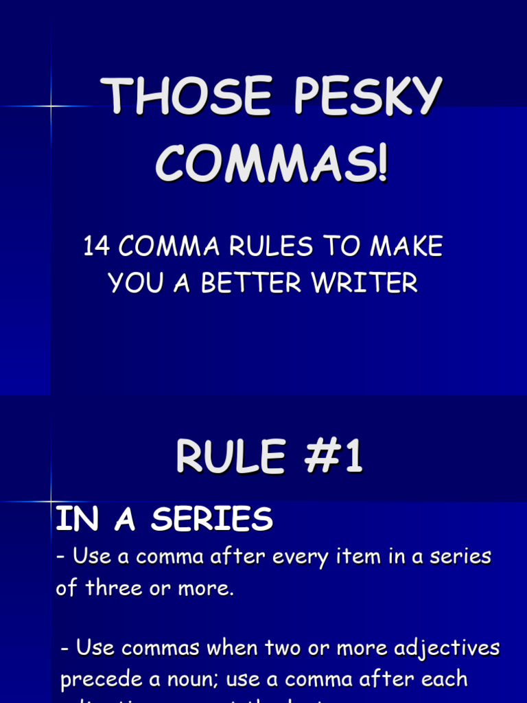 Commas Presentation | PDF