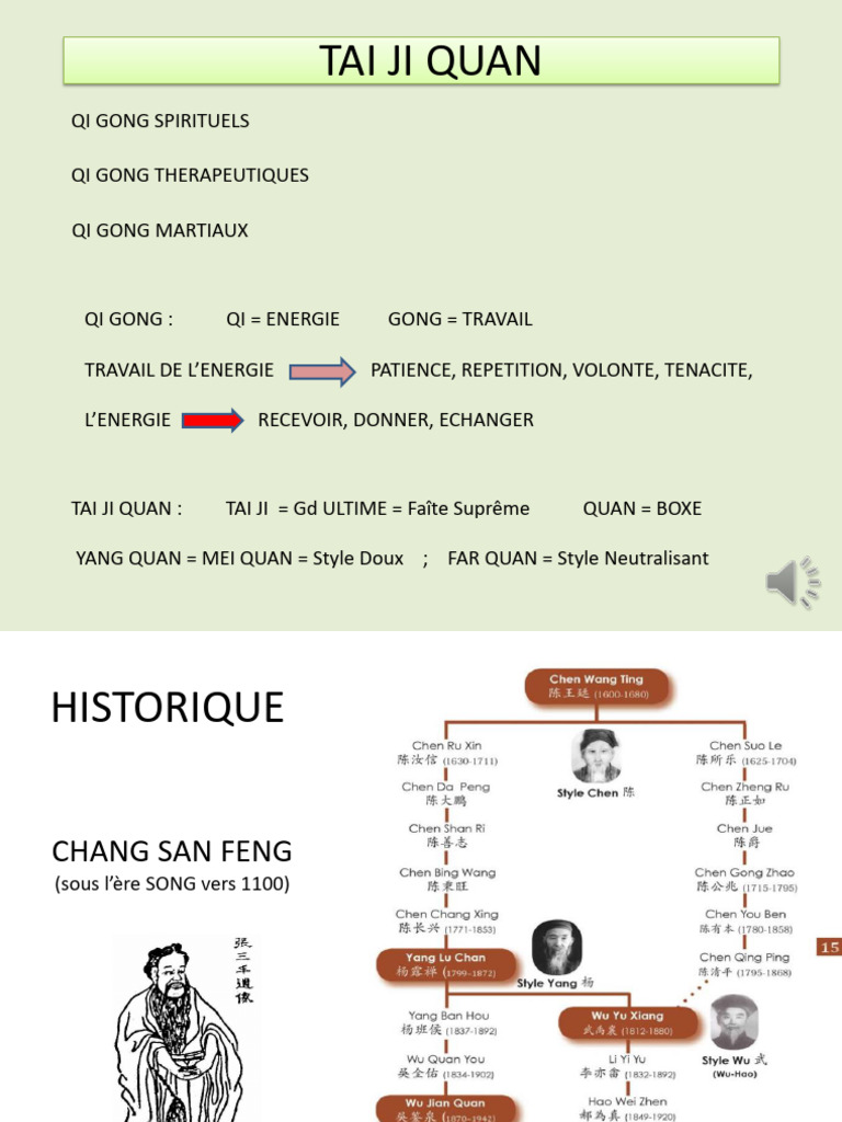 Les Qi Gong Tai Ji Quan Cours | PDF