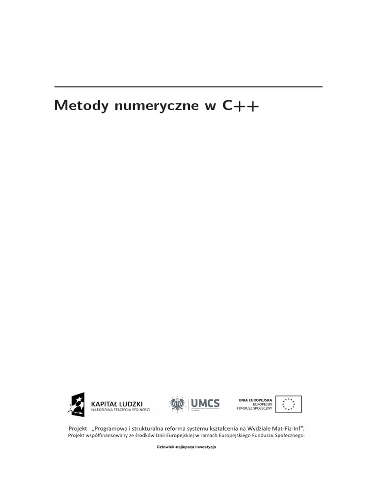 Metody Numeryczne W C | PDF