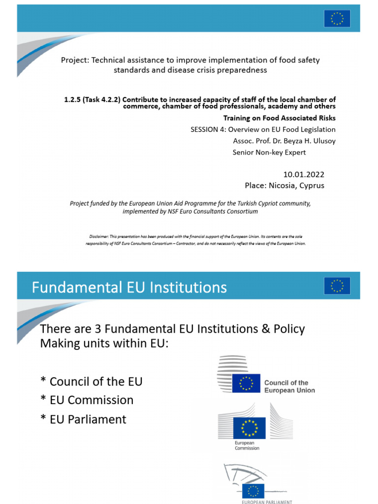 Overview On EU Food Legislation | PDF