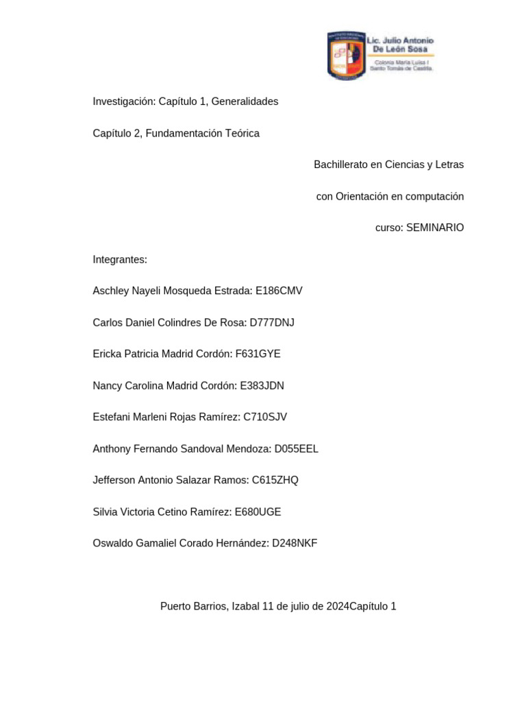 Capitulo 2 Fundamentos Teóricos | PDF