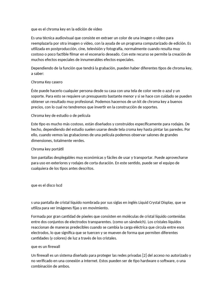 Que Es El Chroma Key en La Edición de Video | PDF