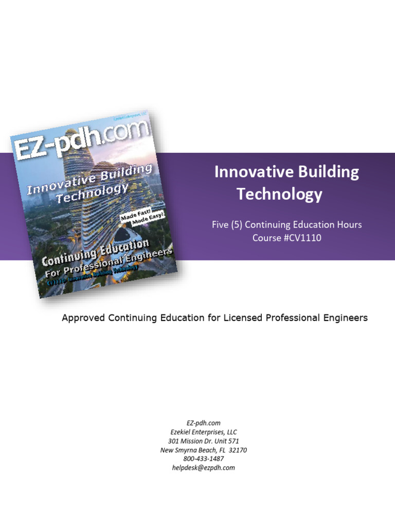 CV1110 Innovative Building Technology | PDF