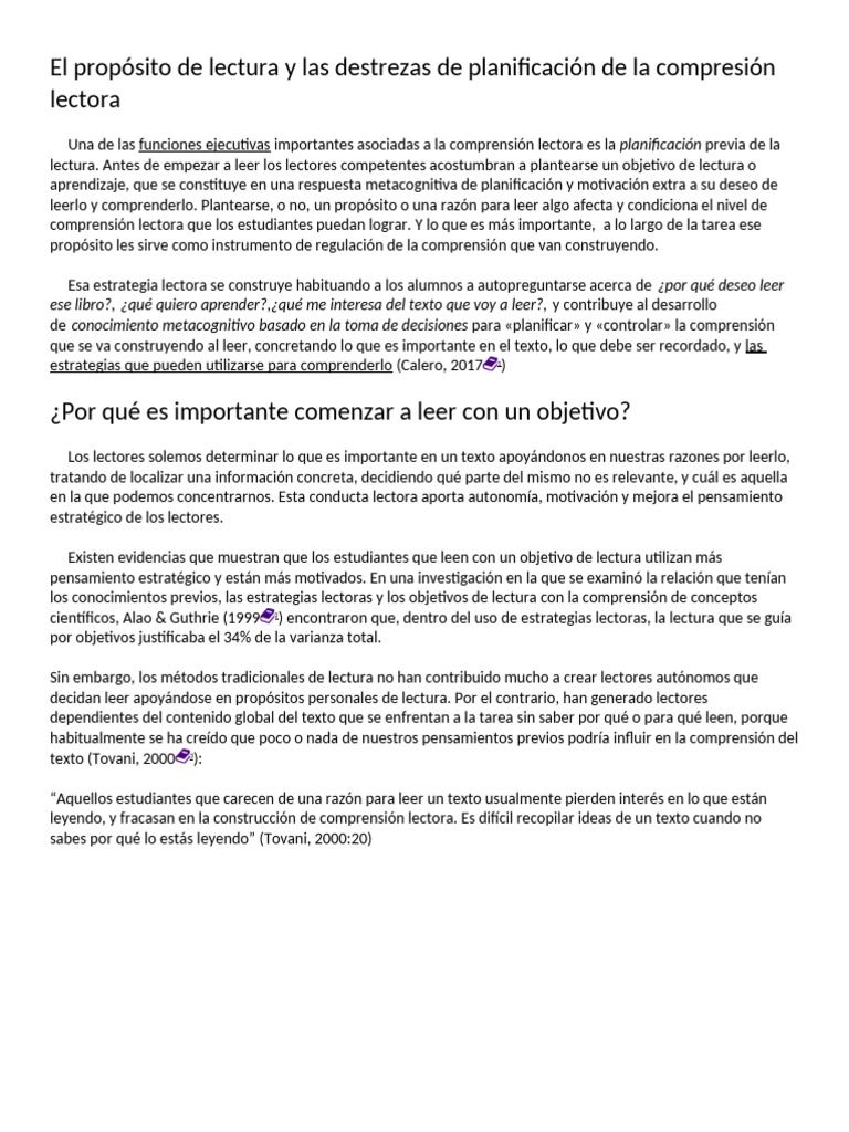 Imprimir Lectura | PDF | Comprensión lectora | Aprendizaje