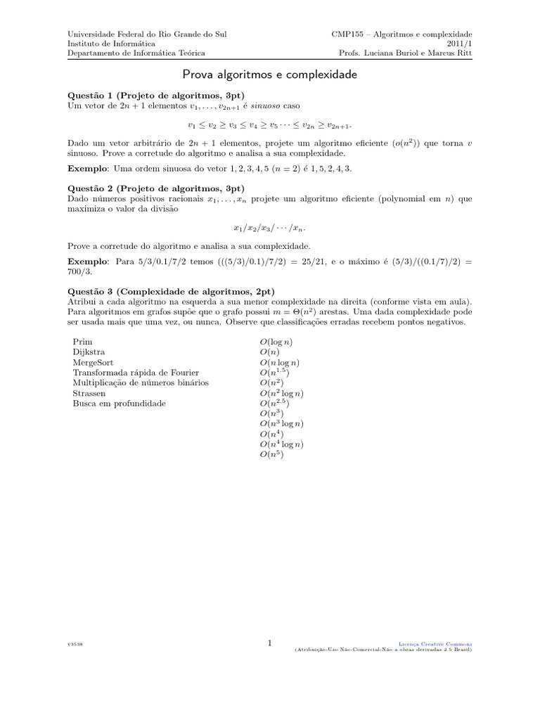 Lista Algoritimo 2 | PDF