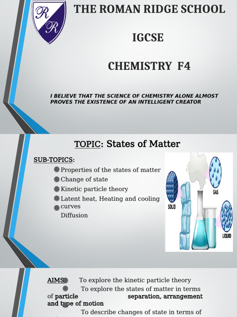 F4_Chemistry_States of Matter_Slide | PDF