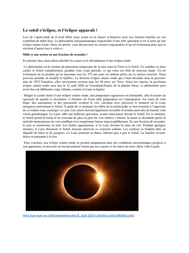 article éclipse | PDF