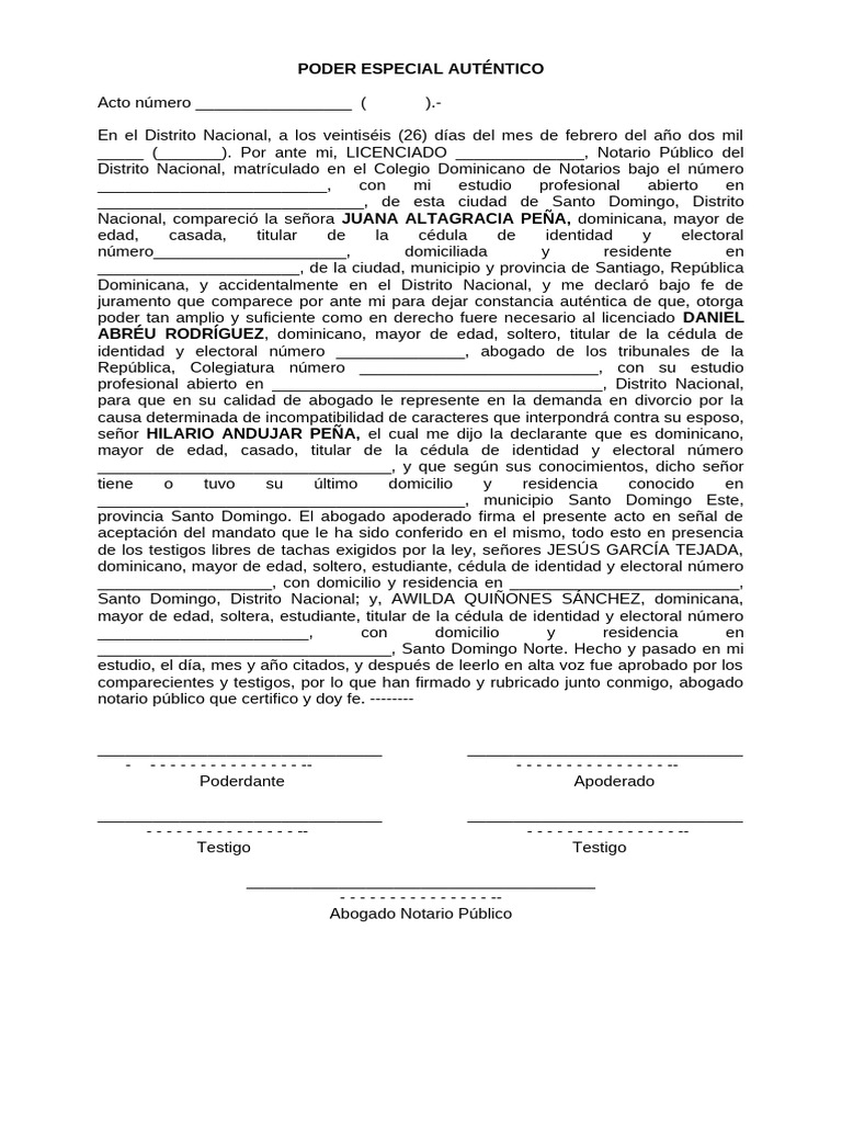 Poder Especial Autentico | PDF