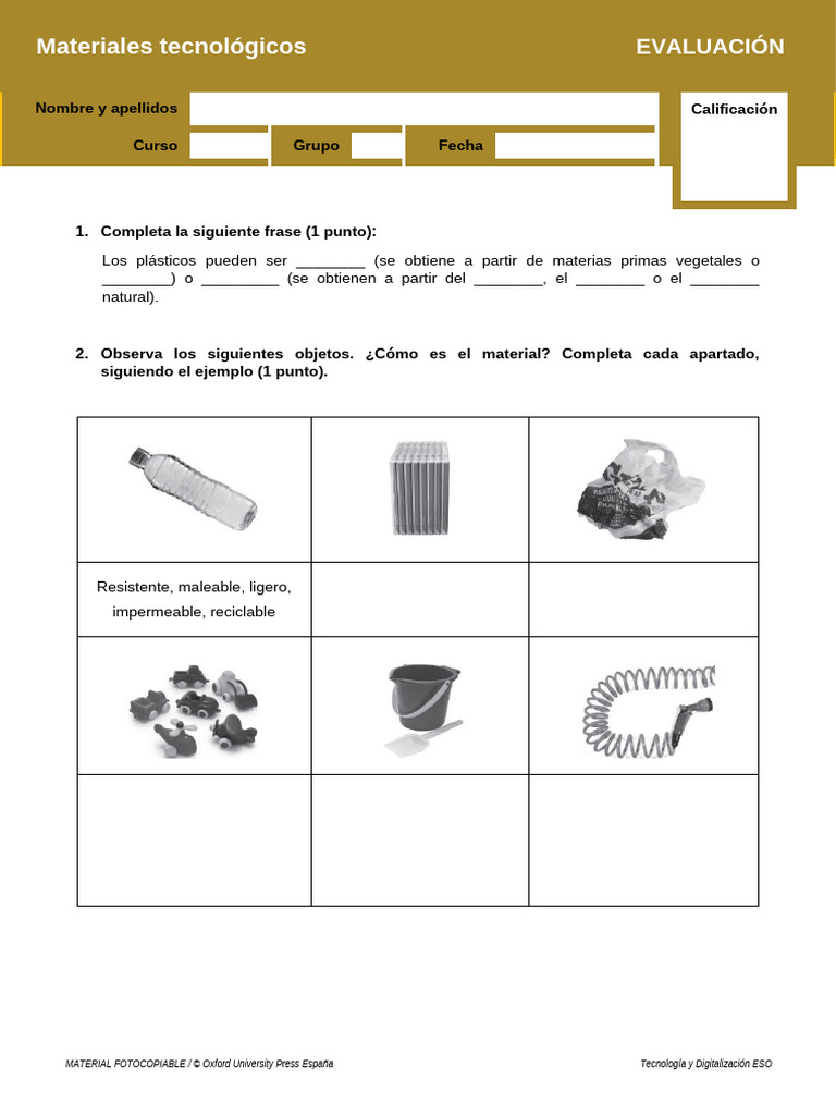 Mat Tecn Eval Sol Prueba Evaluacion Niv 1 | PDF