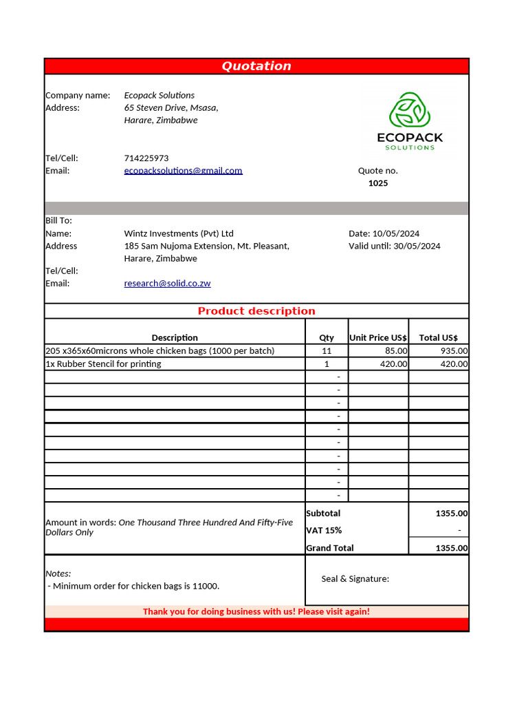 Ecopack Solutions | PDF