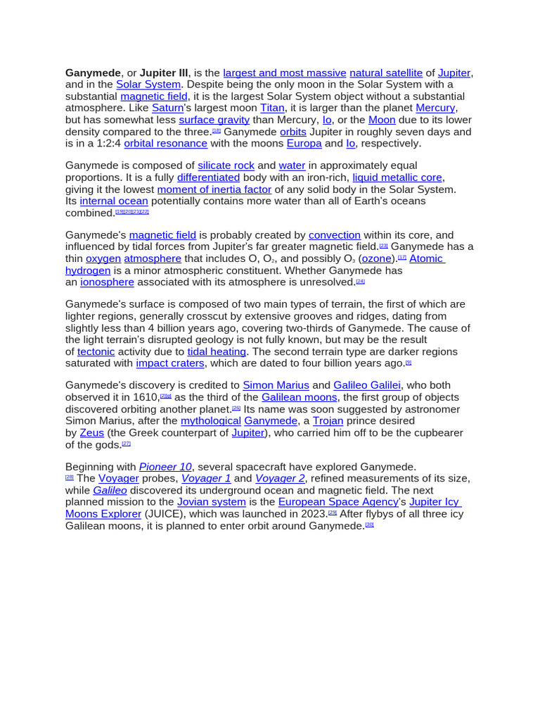 Ganymede | PDF