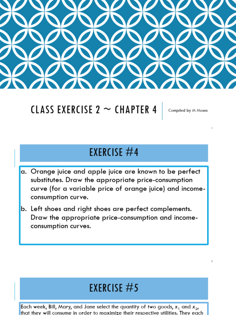 2023ECO231 Class Exercise 02 Ch04 | PDF | Demand | Home & Garden