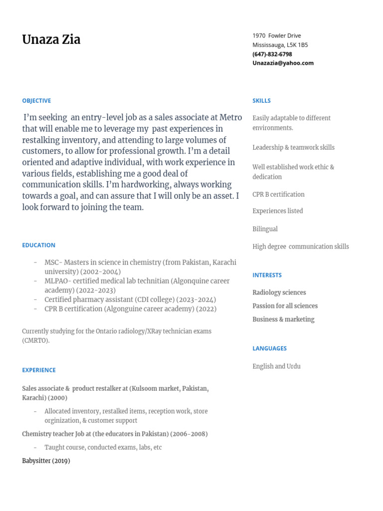 Ayesha's Resume | PDF